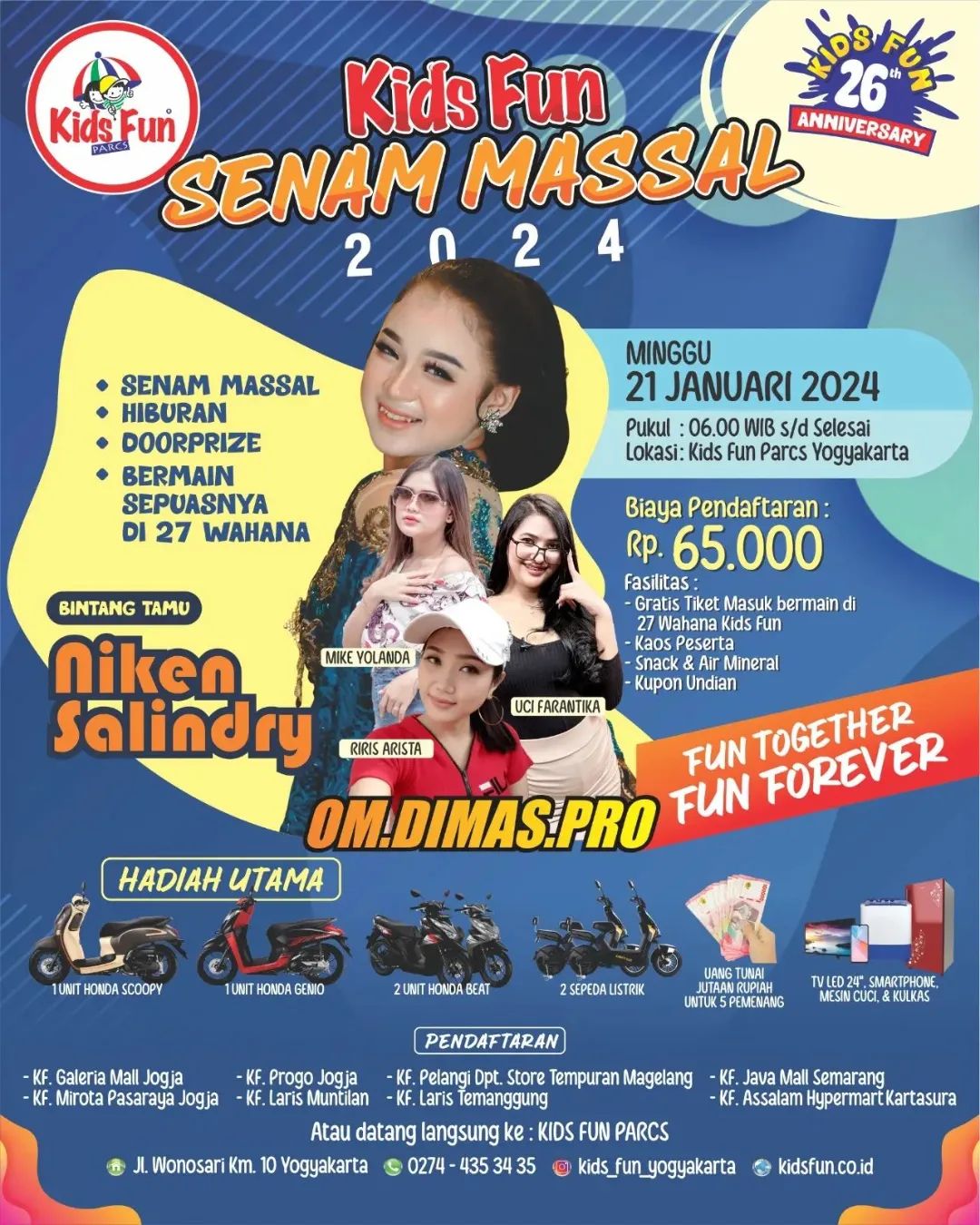 Senam Massal Bersama Niken Salindry di Kids Fun Jogja - Portal Berita ...